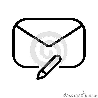 Compose Email Icon Vector Illustration | CartoonDealer.com #224440182