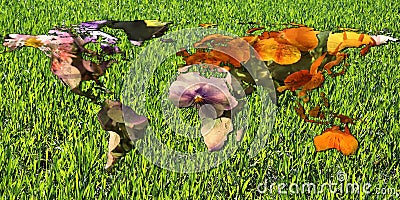 Composite Of World Map With Colorful Effects Royalty-Free Stock Image ...