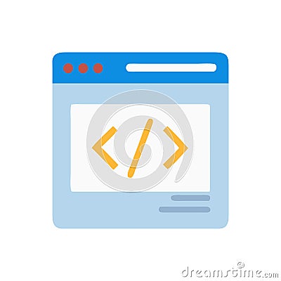 Comprehensive Programming IDE Icon For Development Vector Illustration ...