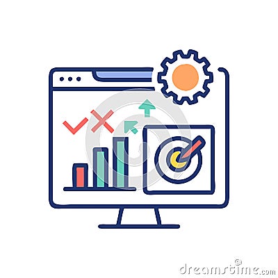 Comprehensive Regression Testing Icon Cartoon Vector | CartoonDealer ...