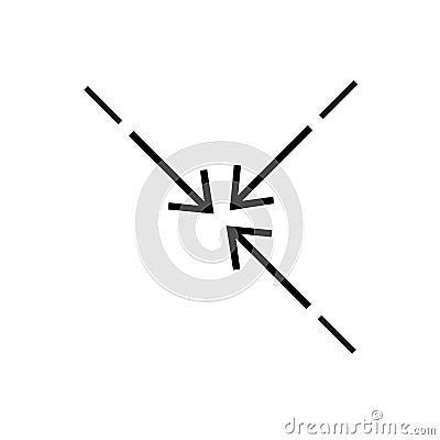 Compress Icon Vector Sign And Symbol Isolated On White Background ...