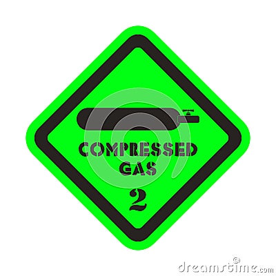 Compressed Gas In Cylinder Attention Vector Sticker | CartoonDealer.com ...