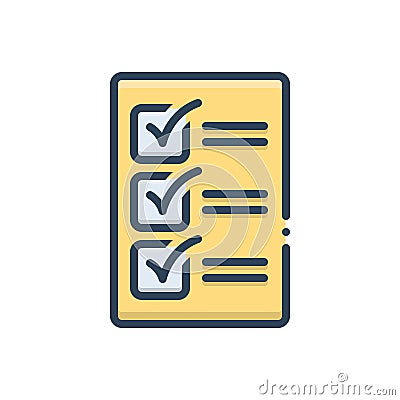 Color Illustration Icon For Compulsory, Mandatory And Obligatory ...