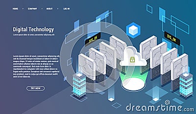 Computation Of Big Data Center, Information Processing, Database. Internet Traffic Routing ...