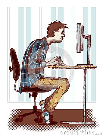 Computer Addiction Stock Images - Image: 31283834