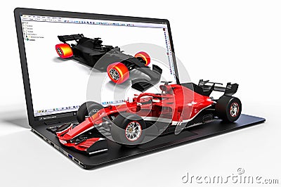 Computer Aided Design With 3D Software. Computer Aided Design Of A Race ...