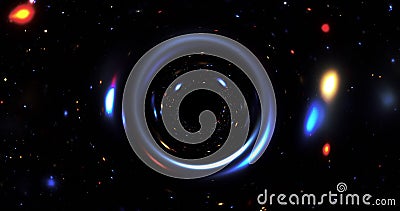 Computer Animation of the Universe with Glowing Particles Moving in ...