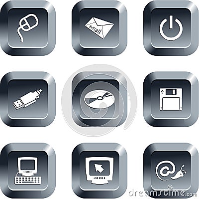 Computer buttons stock illustration. Illustration of shapes - 3943308