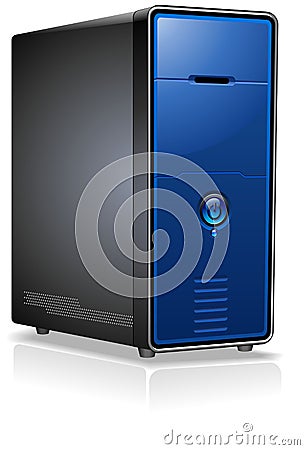 Computer Case Cartoon Vector | CartoonDealer.com #12076825