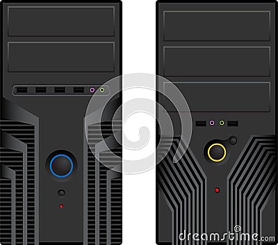 Computer Case Cartoon Vector | CartoonDealer.com #46552645