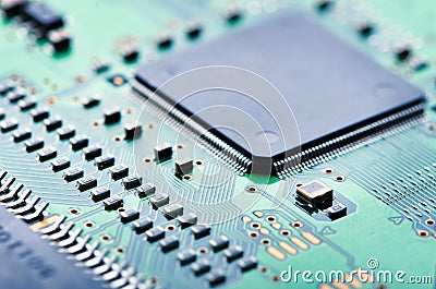 Computer Chip And Circuit Board Royalty Free Stock Image - Image: 26554926