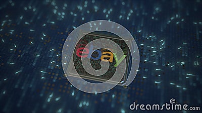 EBAY Logo on the Processor on Computer Board. Conceptual Editorial 3d ...