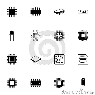 Computer Chips Icon - Expand To Any Size - Change To Any Colour ...