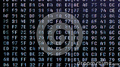 Computer Code in Hexadecimal Stock Video - Video of digit, decode ...