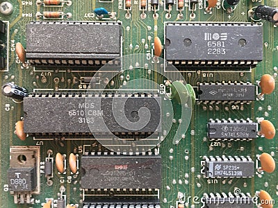 Computer Commodore 64. MOS 6510 & 6581 1982 Retro Computer Stock Photo ...