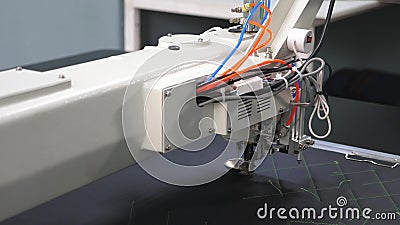 Computer Controls Sewing Machine. Automatic Sewing Machine. Robot ...