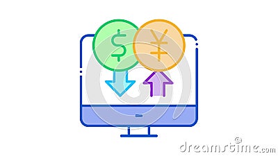 Computer Currency Exchange Icon Animation Stock Footage - Video of wifi ...