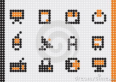 Computer Doted Icons Cartoon Vector | CartoonDealer.com #3274023