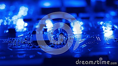 Technology blue background stock video. Video of motion - 47072959