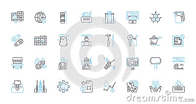 Computer Engineering Linear Icons Set. Coding, Hardware, Software ...