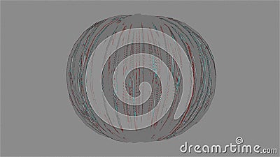 Abstract Background Rotating Segmented Sphere On Grey Background Stock ...