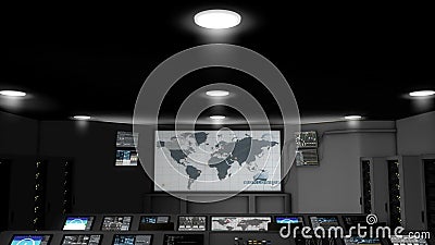 Artist Rendering, High-tech Command Center Room. Stock Video - Video of ...