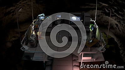 Secret Underground Command Center V3. Stock Video - Video of animation ...