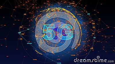 Computer Generated, 5G Connectivity Technology Animation Stock Video ...