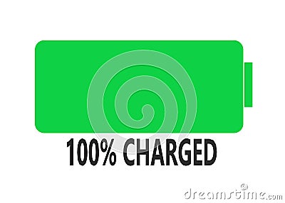 The Battery Fully Charged Symbol Icon Used In Mobile Smartphones ...