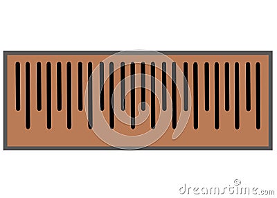 A Brown Ruler With Black Scales Against A White Backdrop Royalty-Free ...