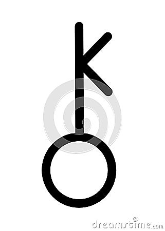 The Symbol Of Chiron Set Against A White Backdrop Royalty-Free Cartoon ...