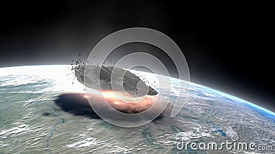 Meteorite Impact Artist Impression. Stock Footage - Video of collision ...