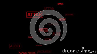 Computer Graphics Warning Labels in Red on a Black Background Move ...