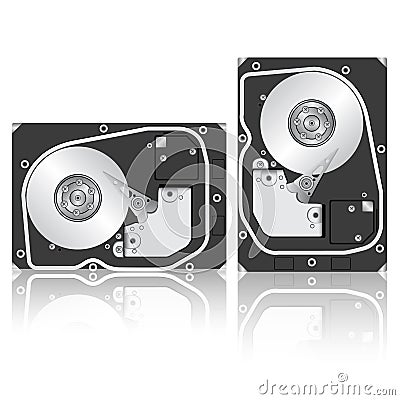 Computer Hard Disk Drive. Vector Illustration | CartoonDealer.com #23552786