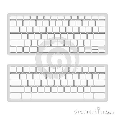 Computer Keyboard Blank Template Set. Vector Stock Vector - Image: 42842726