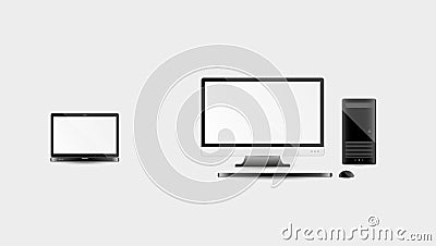Man and computer stock vector. Illustration of businessman - 41308227