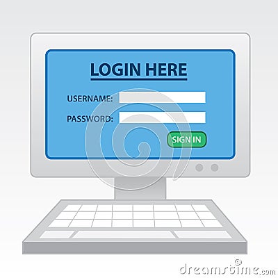Computer Login Stock Image - Image: 35186071