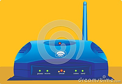 Computer Modem Cartoon Vector | CartoonDealer.com #3495793