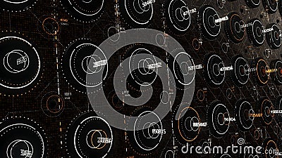 Computer Network Design, Digital Data Transmitted at High Speed, Seamless Loop. Animation Stock ...