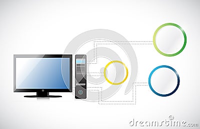 Computer Network Diagram Illustration Design Royalty Free Stock ...