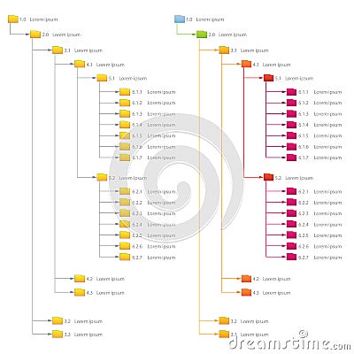 Computer Network File Folder Organization Structure Flowchart Vector ...