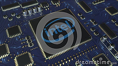 Computer Printed Circuit Board or PCB with Intel Corporation Logo ...