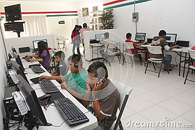 Computer room donated by Rotary International - Stock Image - Everypixel