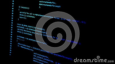 Computer Screen with Encrypted Fast Typing Coding Symbols Loop Animation. Stock Footage - Video ...