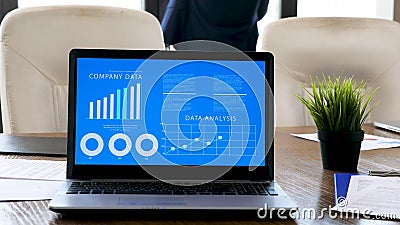 Computer Screen with Financial and Chart Data Stock Footage - Video of ...