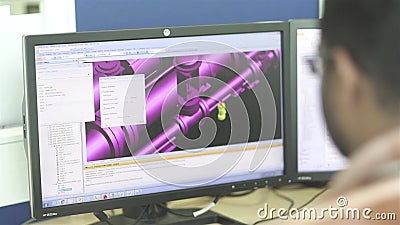 Computer Screen - Working on Autocad Stock Video - Video of autocad ...