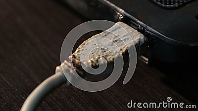 Computer USB Connector Melted by High Temperature Stock Video - Video ...