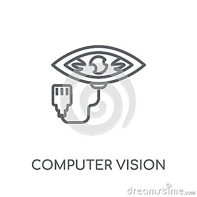 Computer Vision Linear Icon. Modern Outline Computer Vision Logo Vector ...