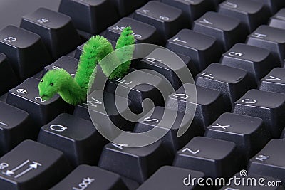 Computer Worm Royalty Free Stock Photography - Image: 284827