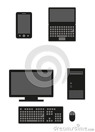 Man and computer stock vector. Illustration of businessman - 41308227